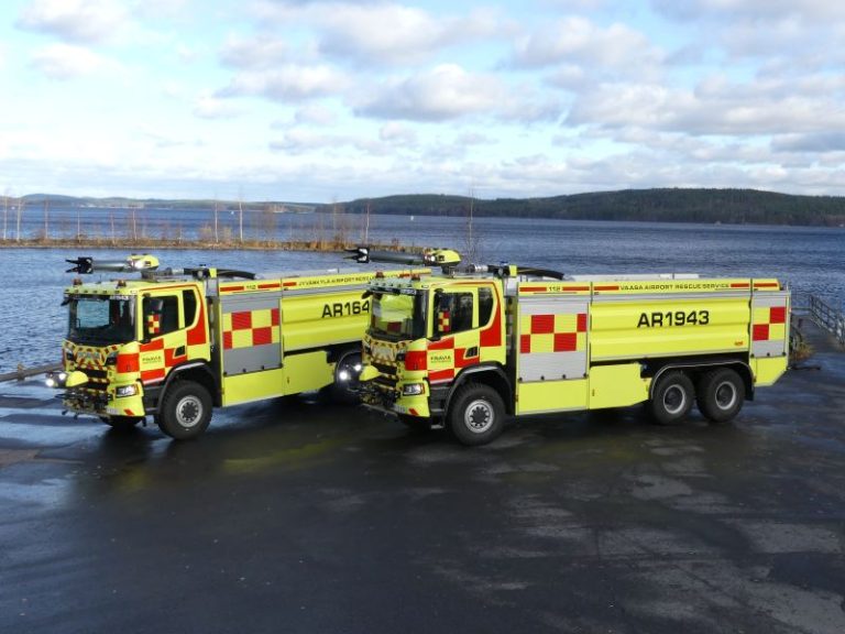 Two new Airport Fire Engines to Finavia airports, Finland - Saurus